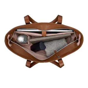 SAMSONITE Leather Tote - Cognac
