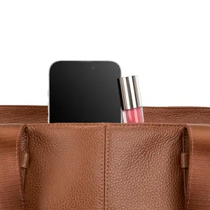 SAMSONITE Leather Tote - Cognac