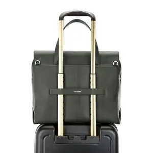SAMSONITE Leather Convertible Brief - Olive