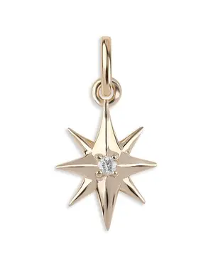 MOON & MEADOW 14k Yellow Diamond North Star Pendant Necklace - Gold