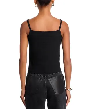 RE/DONE Lace Ribbed Camisole Top
