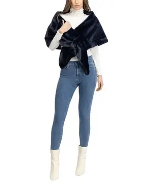 LYLA GRANT Faux Fur Mink Stole