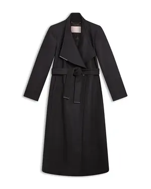 Ted Baker London Rosell Wool Blend Wrap Coat - Navy