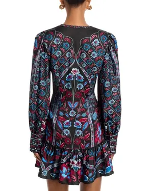 Farm Rio Long Sleeve Mini Dress