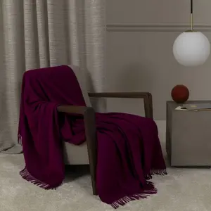 Frette Nuage Wool-cashmere Throw - Burgundy