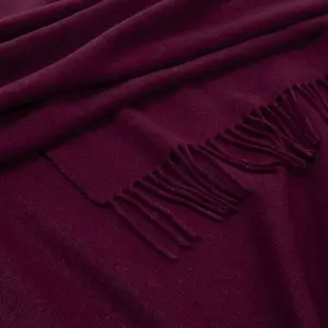 Frette Nuage Wool-cashmere Throw - Burgundy