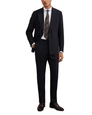 REISS Double Breasted Wool Blend Blazer