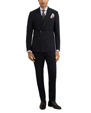 REISS Double Breasted Wool Blend Blazer