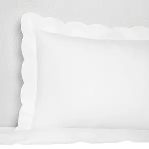SFERRA Limana Scalloped Boudoir Sham - White/white