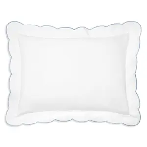 SFERRA Limana Scalloped Euro Sham - White/sea