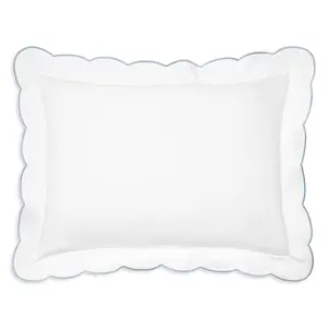 SFERRA Limana Scalloped Standard Sham - White/sea