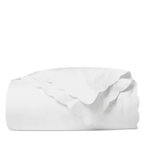 SFERRA Limana Scalloped Duvet Cover, Twin - White/white