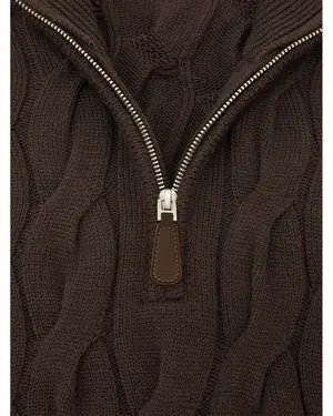 REISS Quarter Zip Funnel Neck Sweater