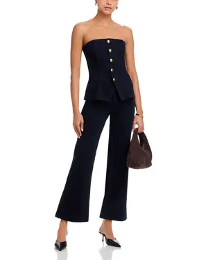 Paige Leenah High-rise Wide-leg Pants - Control