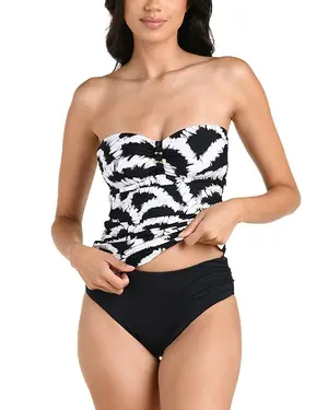 La Blanca Shadows Bandeau Tankini - Black