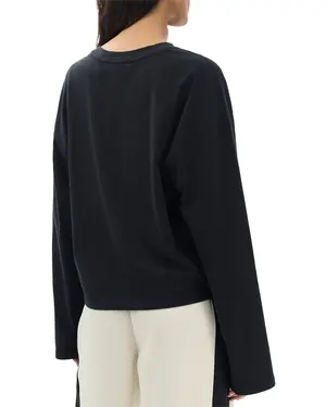 Rag & Bone Kelly Boxy Long Sleeve Tee - Black