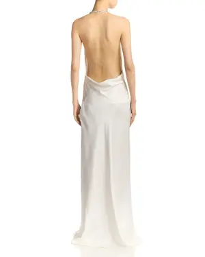 Stella McCartney Embellished Cowl Neck Maxi Dress - Cream