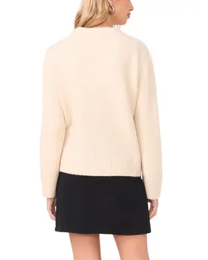 Vince Camuto Heart Motif Crewneck Sweater