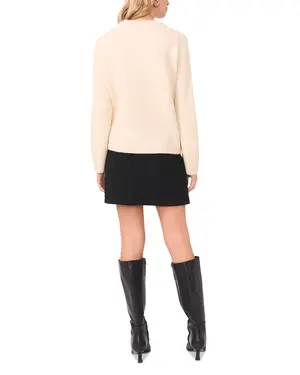 Vince Camuto Heart Motif Crewneck Sweater