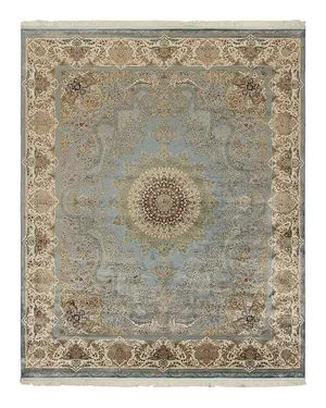 KENNETH MINK Majestic Elegance Tabriz Area Rug, 4' X 6 - Blue