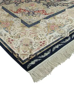 KENNETH MINK Majestic Elegance Tabriz Area Rug, 4' X 6 - Navy