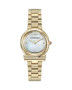 FERRAGAMO Gancini Twisted Watch 32mm Gold