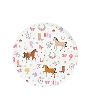 JOLLITY & CO Pony Tales Small Paper Plates, Set Of 8 - Multicolor