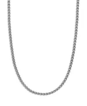 David Yurman Sterling Small Double Box Chain Necklace - Silver