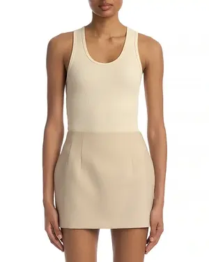 Wardrobe.NYC Contour Mini Skirt - Sand