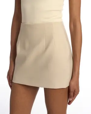 Wardrobe.NYC Contour Mini Skirt - Sand