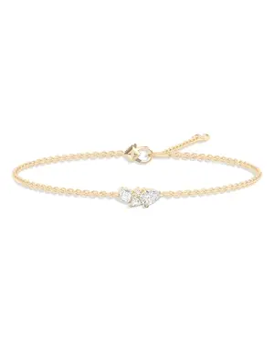 SHAHLA KARIMI Certified Lab Grown Diamond Mosaic Gaudi Cluster Link Bracelet - Gold