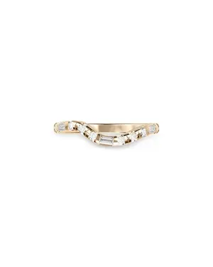 SHAHLA KARIMI 14k Yellow Lab Grown Diamond Wave Band - Gold