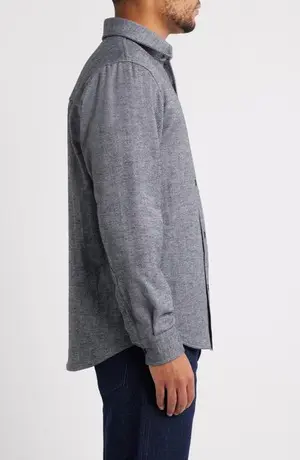 BOSS Owen Relaxed Fit Cotton Button-up Shirt - Silver