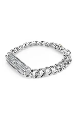 Lagos Anthem Pavé Diamond Bar Curb Chain Bracelet