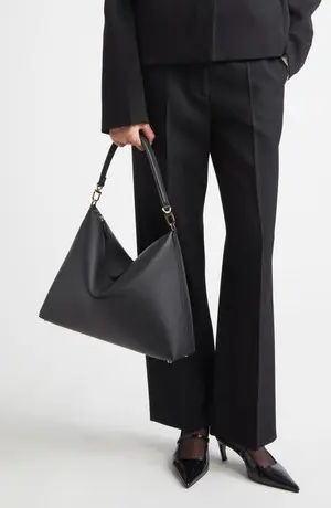 TOTEME Medium Bevel Leather Hobo Bag