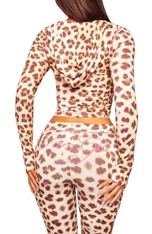 I.AM.GIA Blare Cropped Hoodie - Leopard