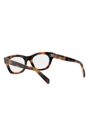 Celine 3 Dots 53mm Cat Eye Optical Glasses - Blonde Havana