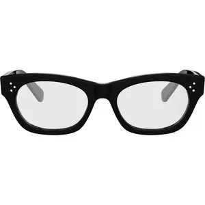 Celine 3 Dots 53mm Cat Eye Optical Glasses - Shiny Black