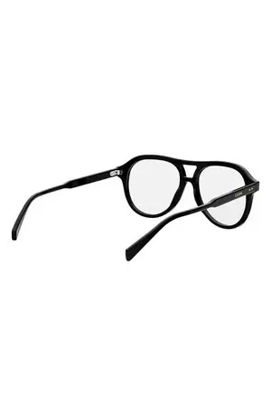 Celine 54mm Thin Pilot Optical Glasses - Shiny Black