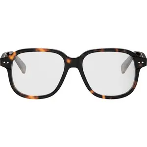 Celine Geometric Optical Glasses - Dark Havana