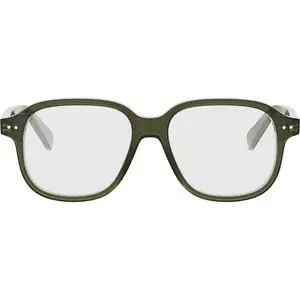 Celine Geometric Optical Glasses - Shiny Dark Green