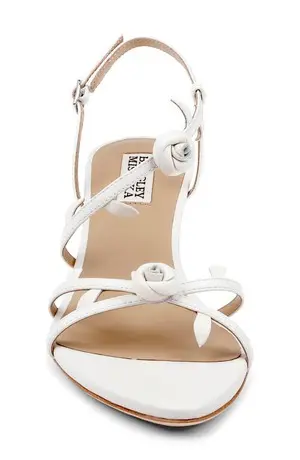 Badgley Mischka Orland Leather Sandal - White Leather