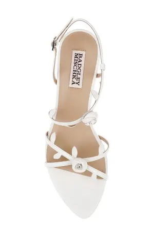 Badgley Mischka Orland Leather Sandal - White Leather
