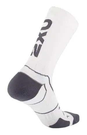 2xu Vectr Cushion Crew Socks - White/grey