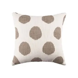 CAROL & FRANK Polka Dot Cotton Decorative Throw Pillow - Brown