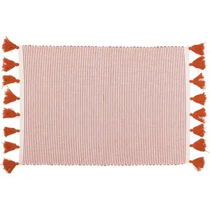 CAROL & FRANK Brett Placemat Set Of 4 - Orange