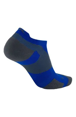 2xu Vectr Light Cushion No Show Socks - Vibrant Blue/grey