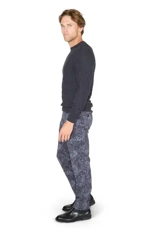 LORDS OF HARLECH Cole Fully Fashioned Merino Wool Crewneck Sweater - Charcoal