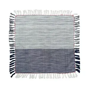CAROL & FRANK Kerbey Indigo Table Throw 54" X 54 - Blue