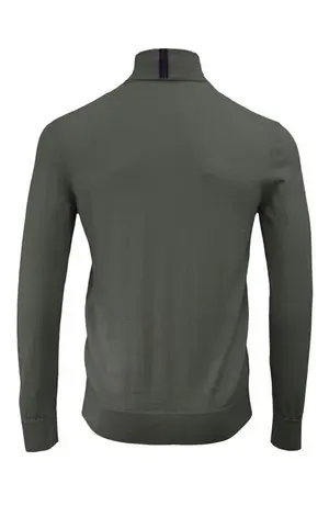 LORDS OF HARLECH Ronan Merino Wool Turtleneck Sweater - Sage